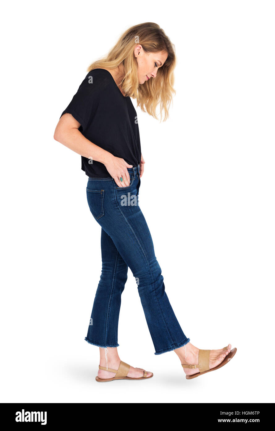Female Standing Pose Studio Concept Stock Photo - Alamy