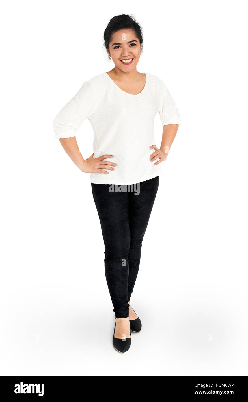 Female Standing Pose Studio Concept Stock Photo - Alamy