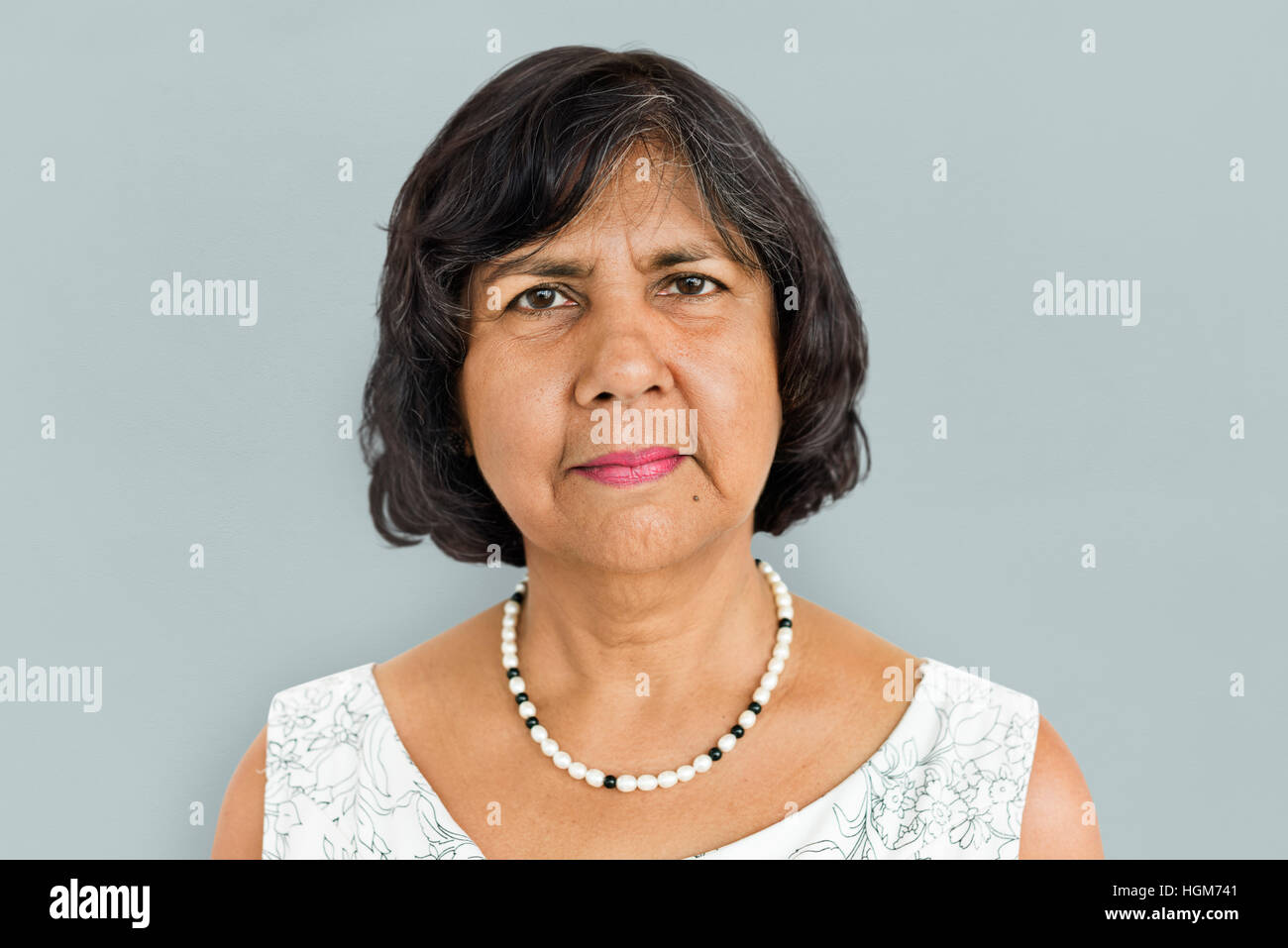 Lonely Senior Adult Woman Sad Boredom Expression Concept Stock Photo ...