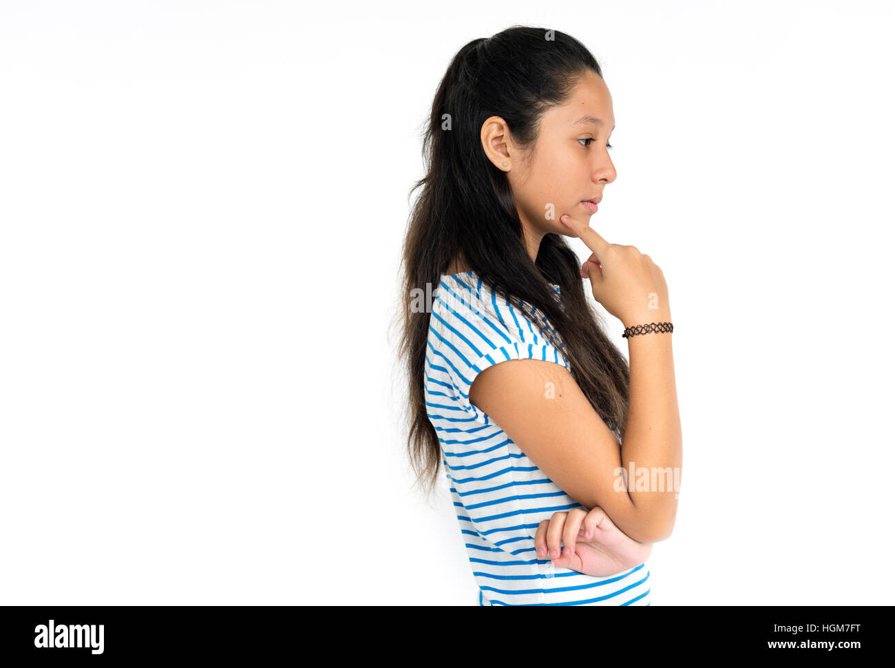 Woman Curious Thinking Portrait Photography Concept Stock Photo - Alamy