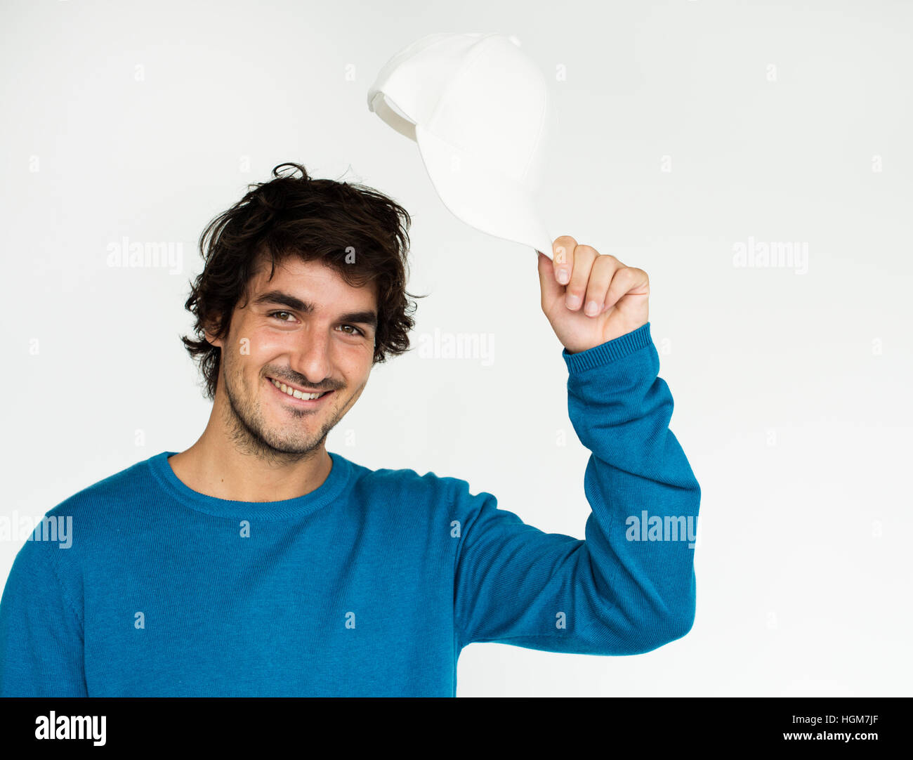 Man Smiling Happiness Portrait Concept Stock Photo - Alamy