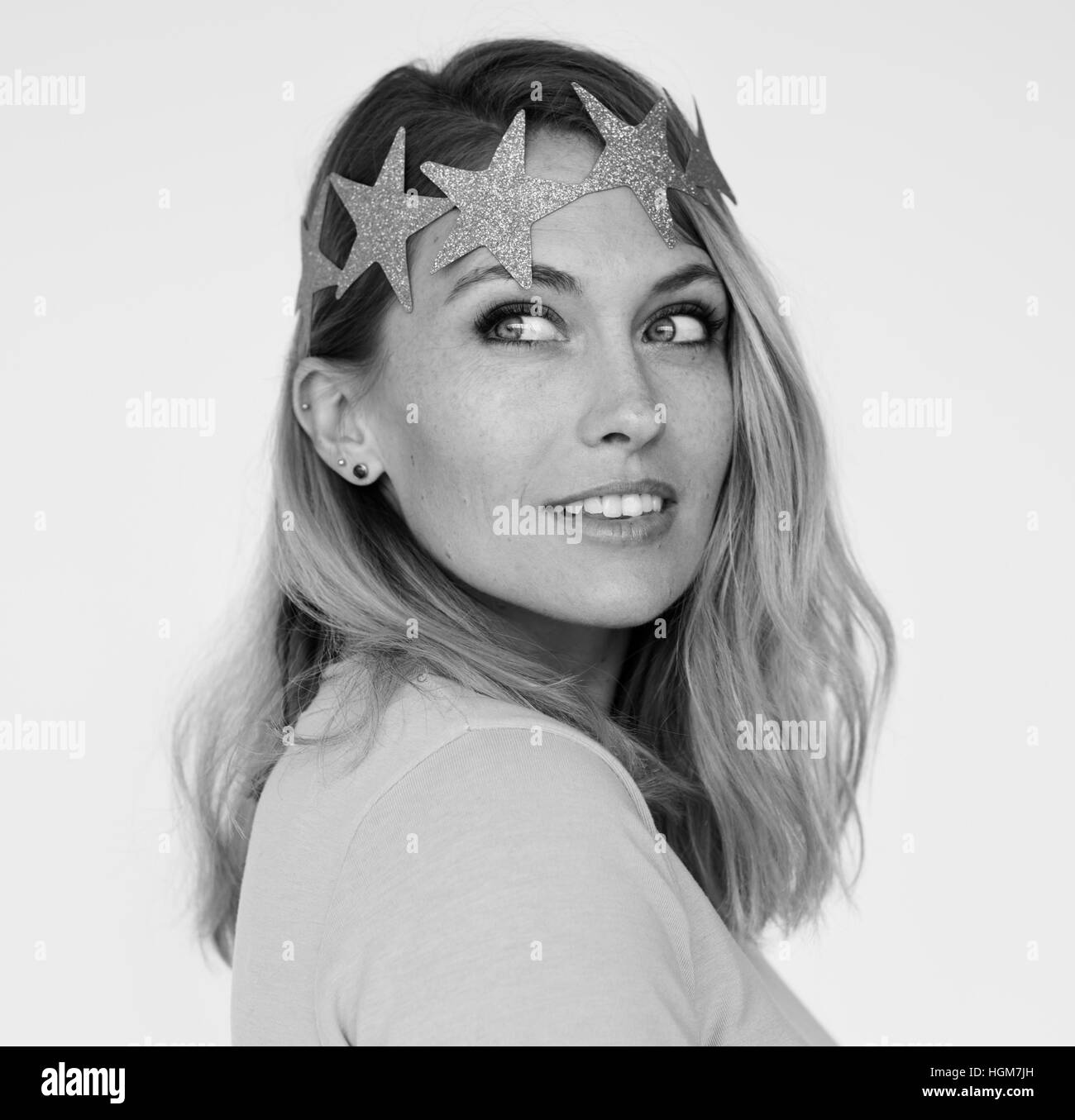 Woman Smiling Happiness Portrait Concept Stock Photo - Alamy