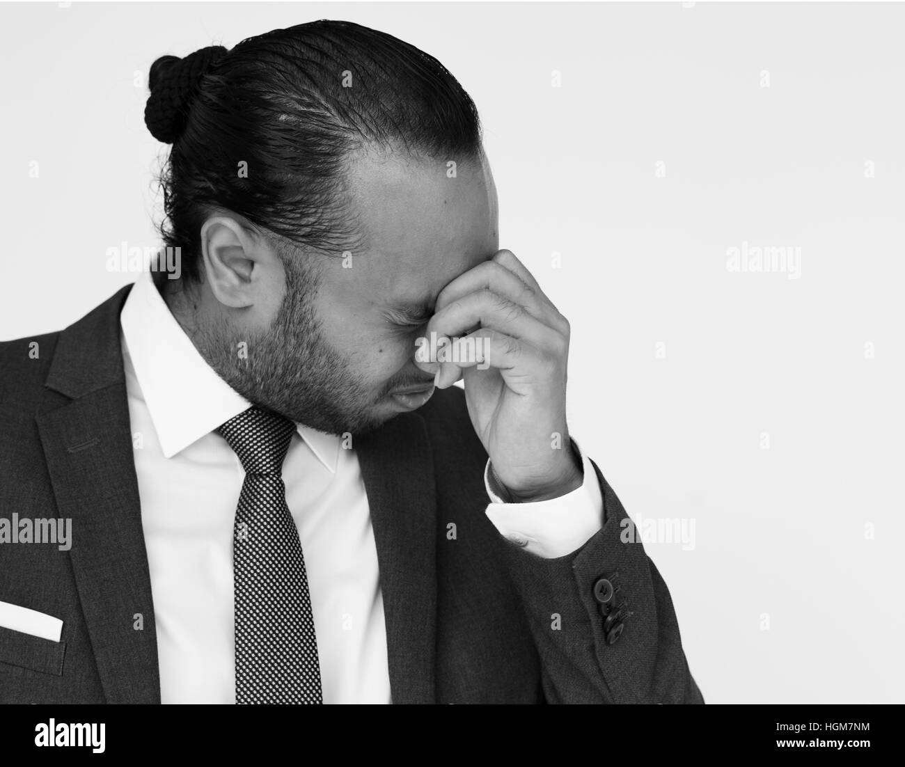 Serious confident man standing Black and White Stock Photos & Images ...