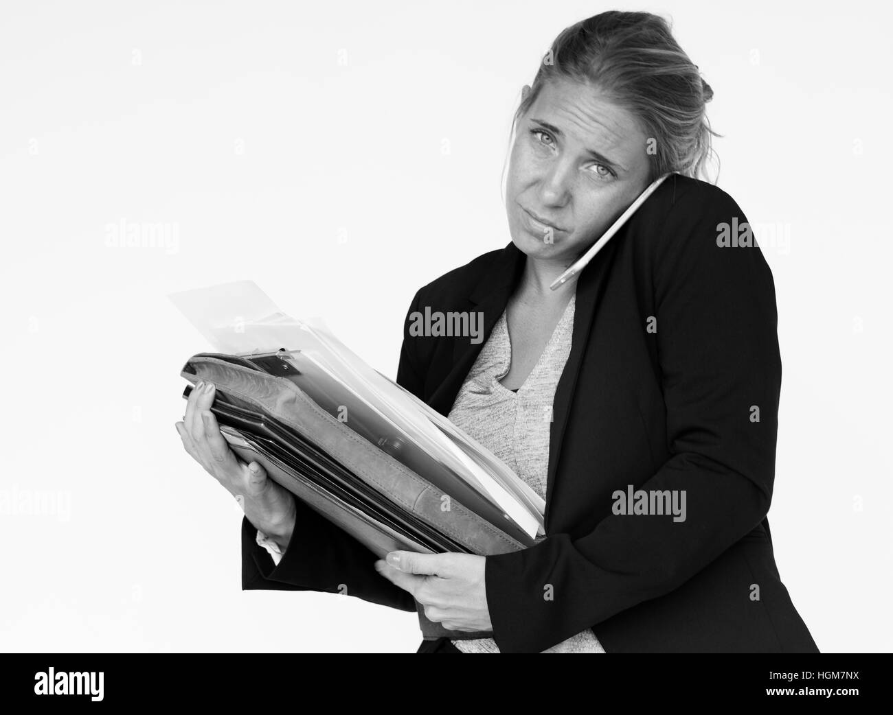 Business people hard working Black and White Stock Photos & Images - Alamy