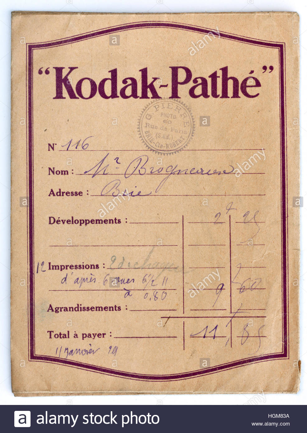 Kodak Film Envelope Stock Photos & Kodak Film Envelope Stock Images - Alamy
