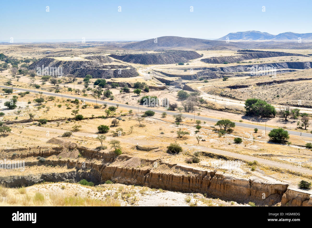 Remains of tin mining operations around Uis, Namibia Stock Photo - Alamy