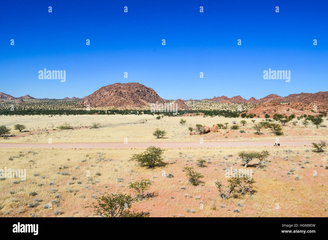 Red landscapes of Twyfelfontein, Damaraland, Namibia Stock Photo - Alamy