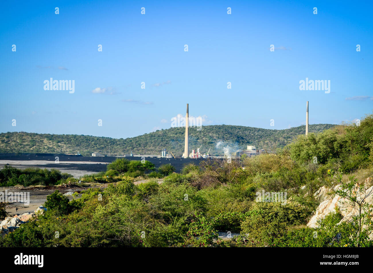 Dundee Precious Metals smelter near Tsumeb, Namibia Stock Photo - Alamy