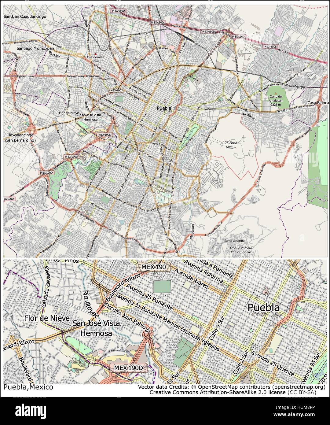 Puebla Map High Resolution Stock Photography and Images - Alamy