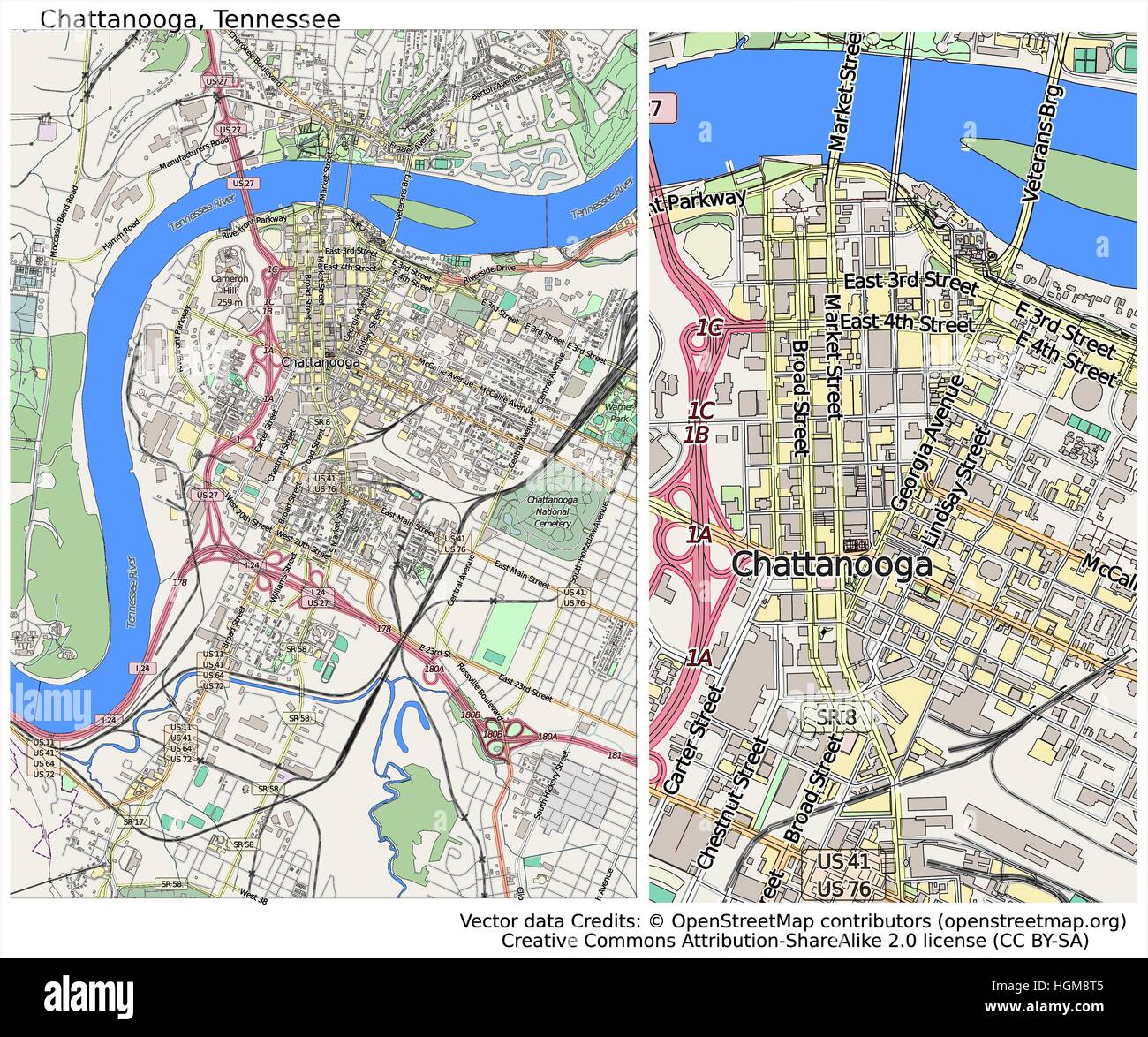 Map of lake providence hi-res stock photography and images - Alamy