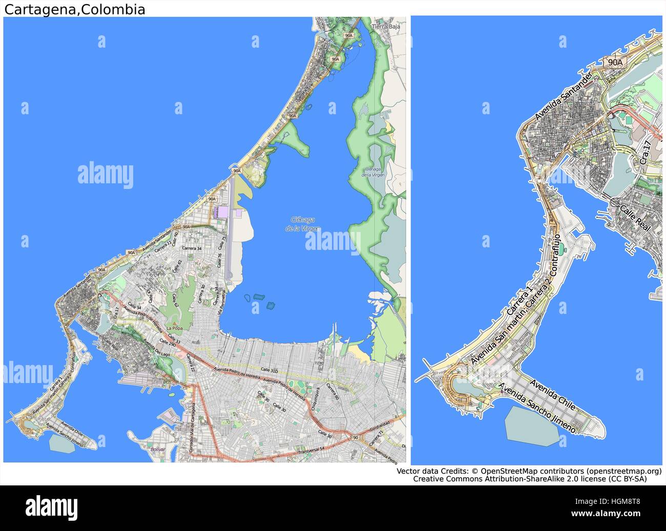 Cartagena De Indias Map High Resolution Stock Photography and Images ...