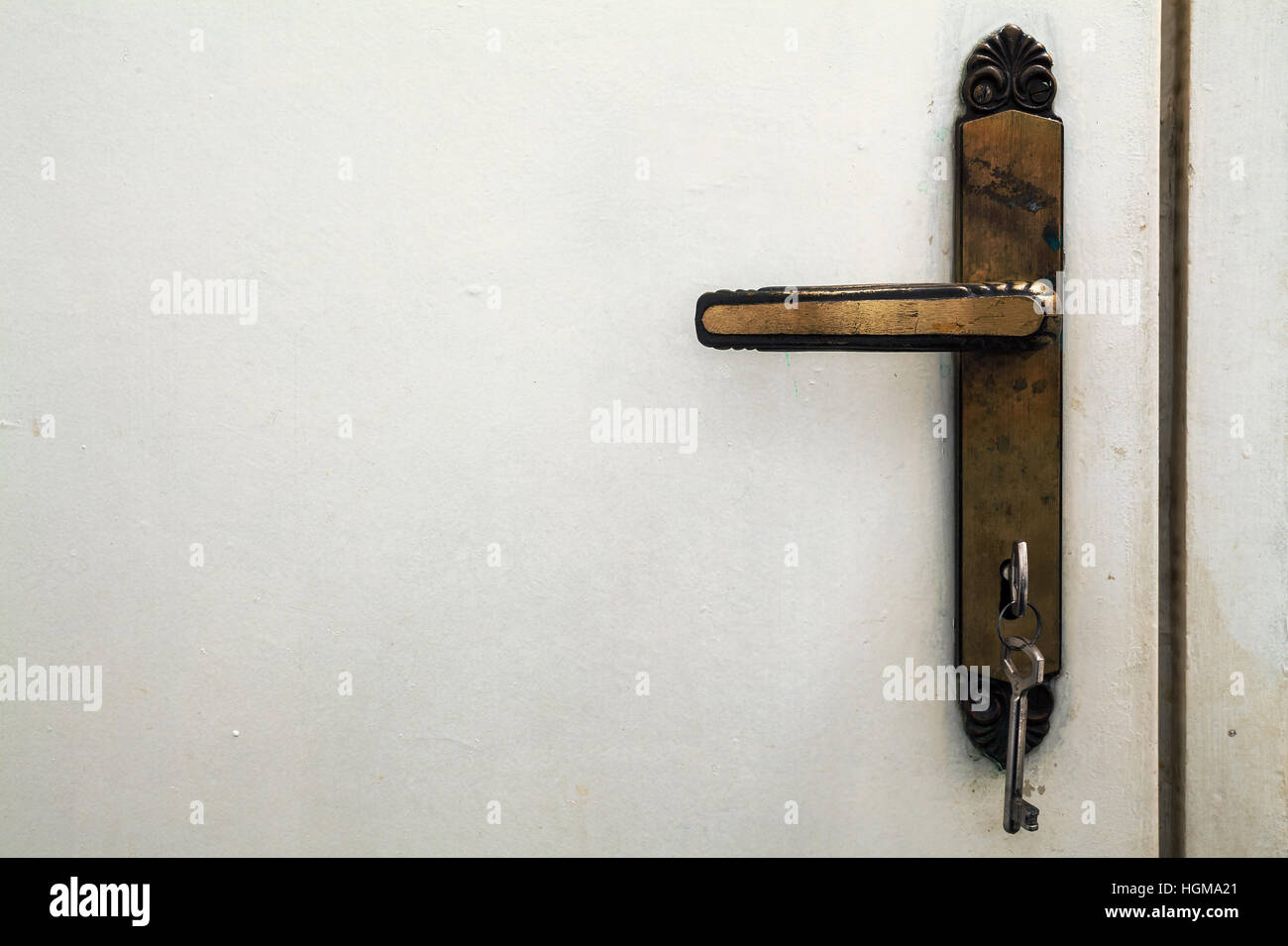Details of an old door lock and texture Stock Photo - Alamy