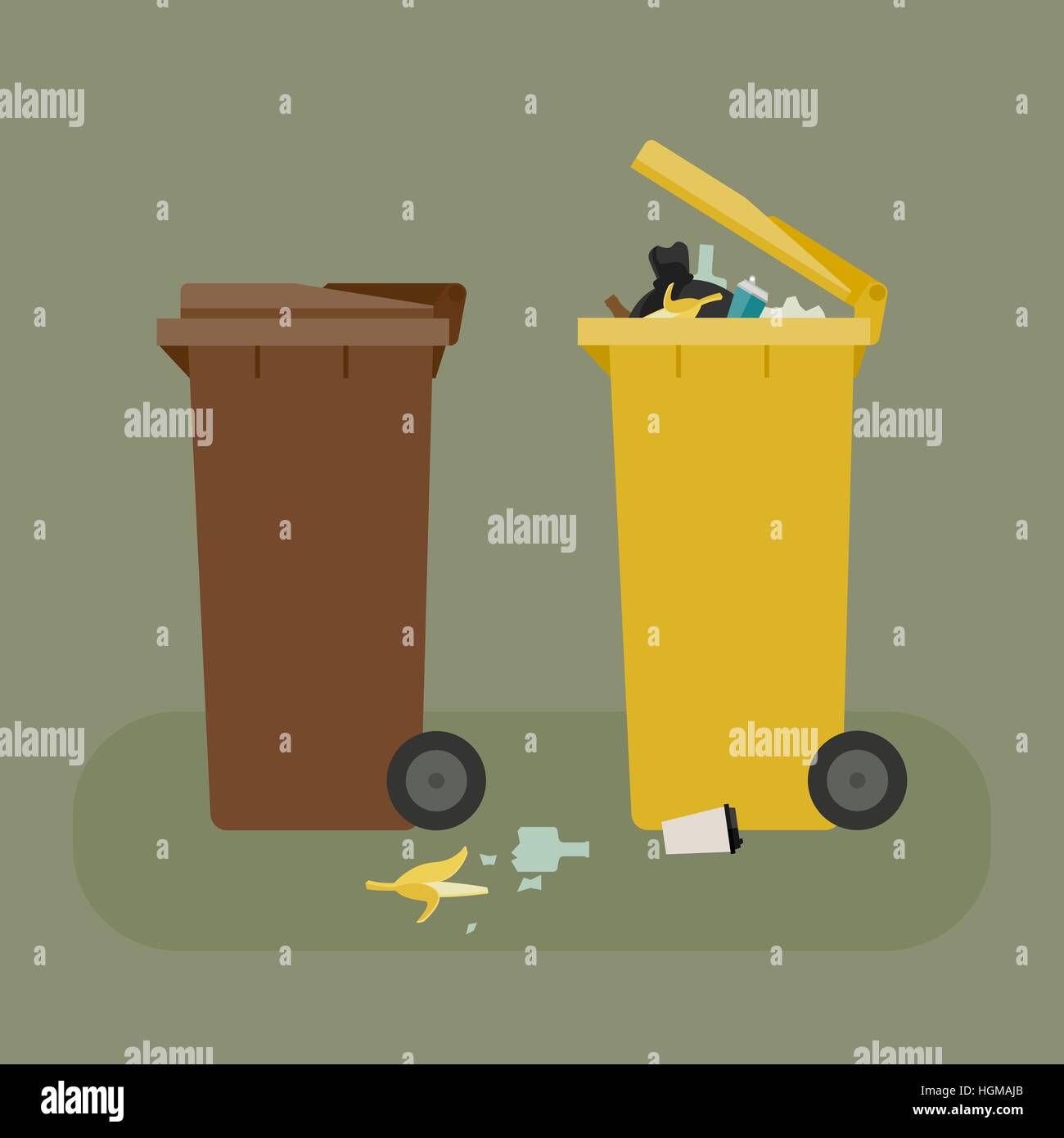 Landfill garbage Stock Vector Images - Alamy