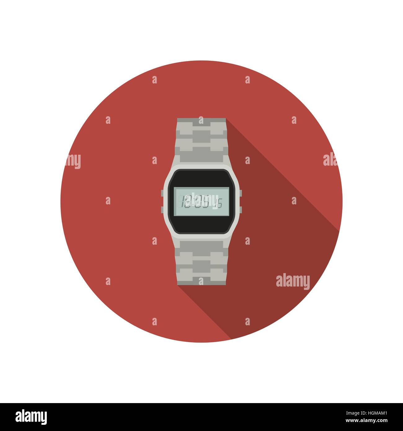 Watch flat icon Stock Vector Image & Art - Alamy