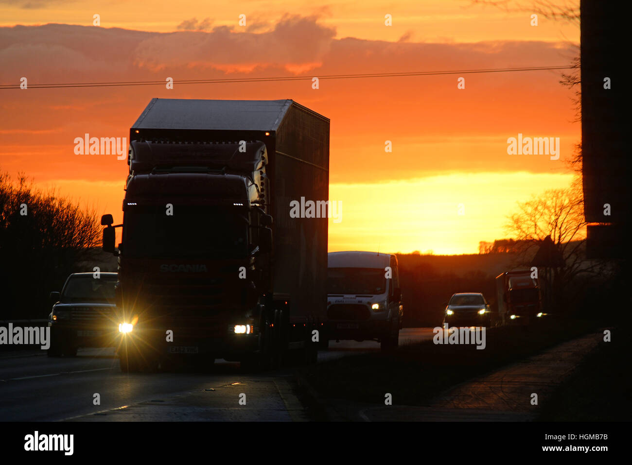 Truck lorry hgv sunlight hi-res stock photography and images - Alamy