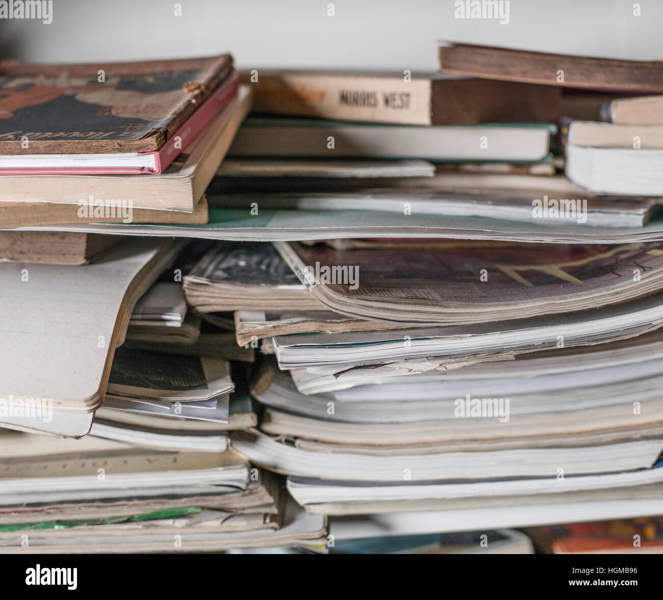 Old books in a library Stock Photo - Alamy