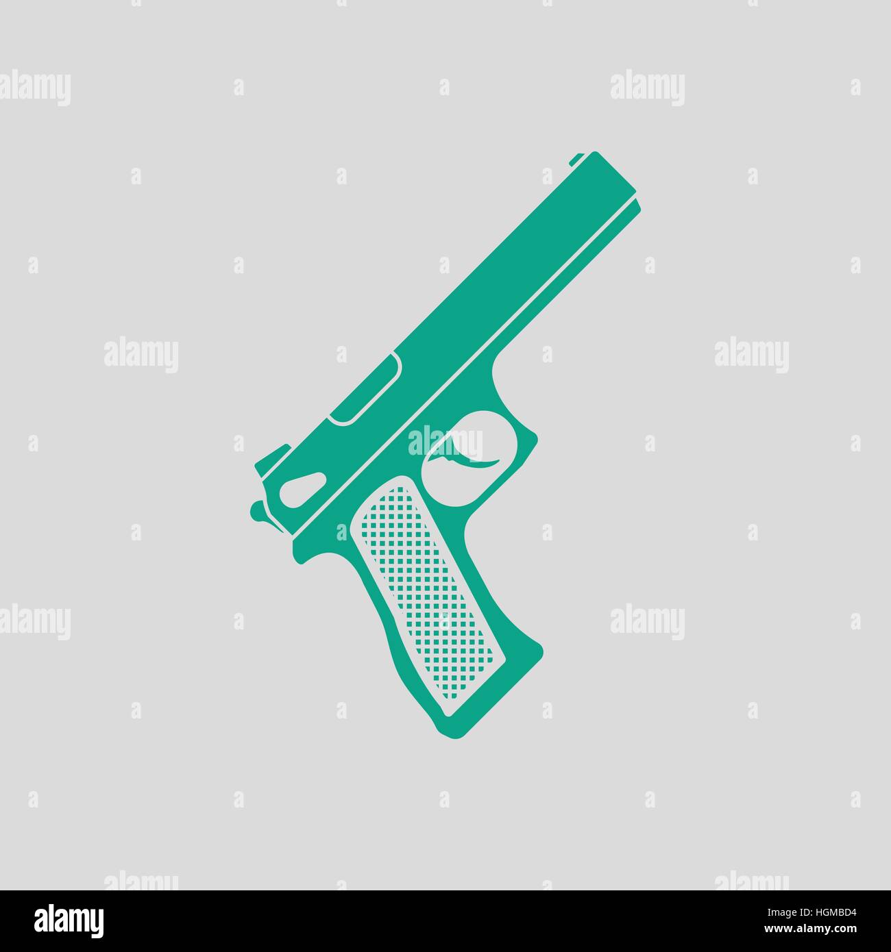Gun icon. Gray background with green. Vector illustration Stock Vector ...