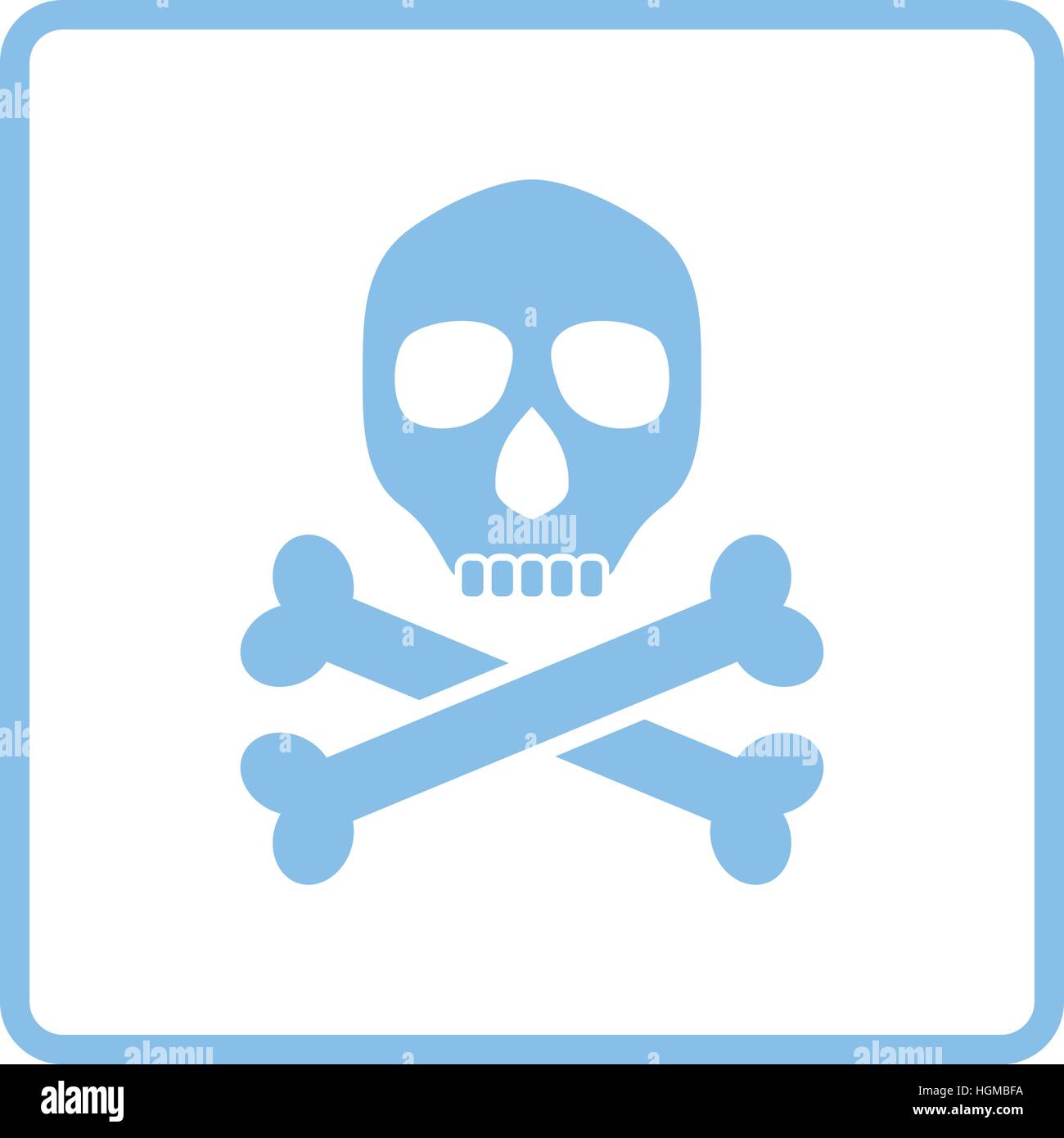 Poison sign icon. Blue frame design. Vector illustration Stock Vector ...