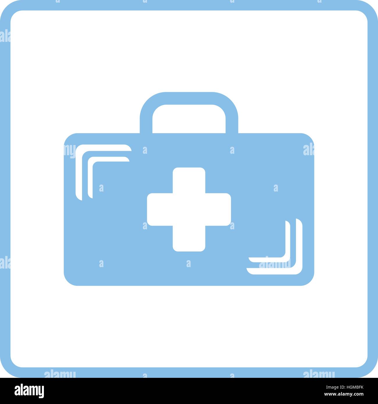 Medical case icon. Blue frame design. Vector illustration Stock Vector ...