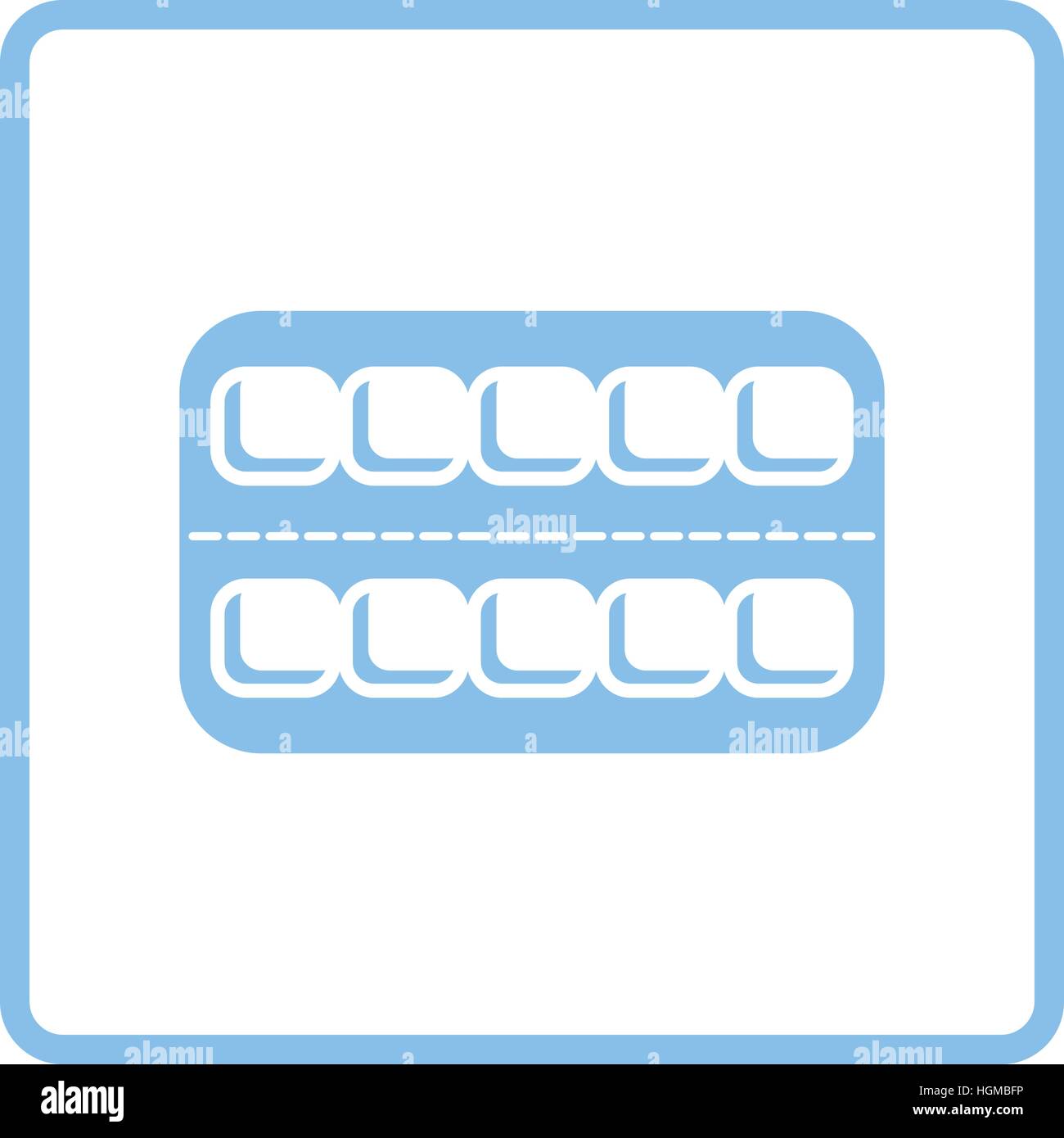 Tablets pack icon. Blue frame design. Vector illustration Stock Vector ...