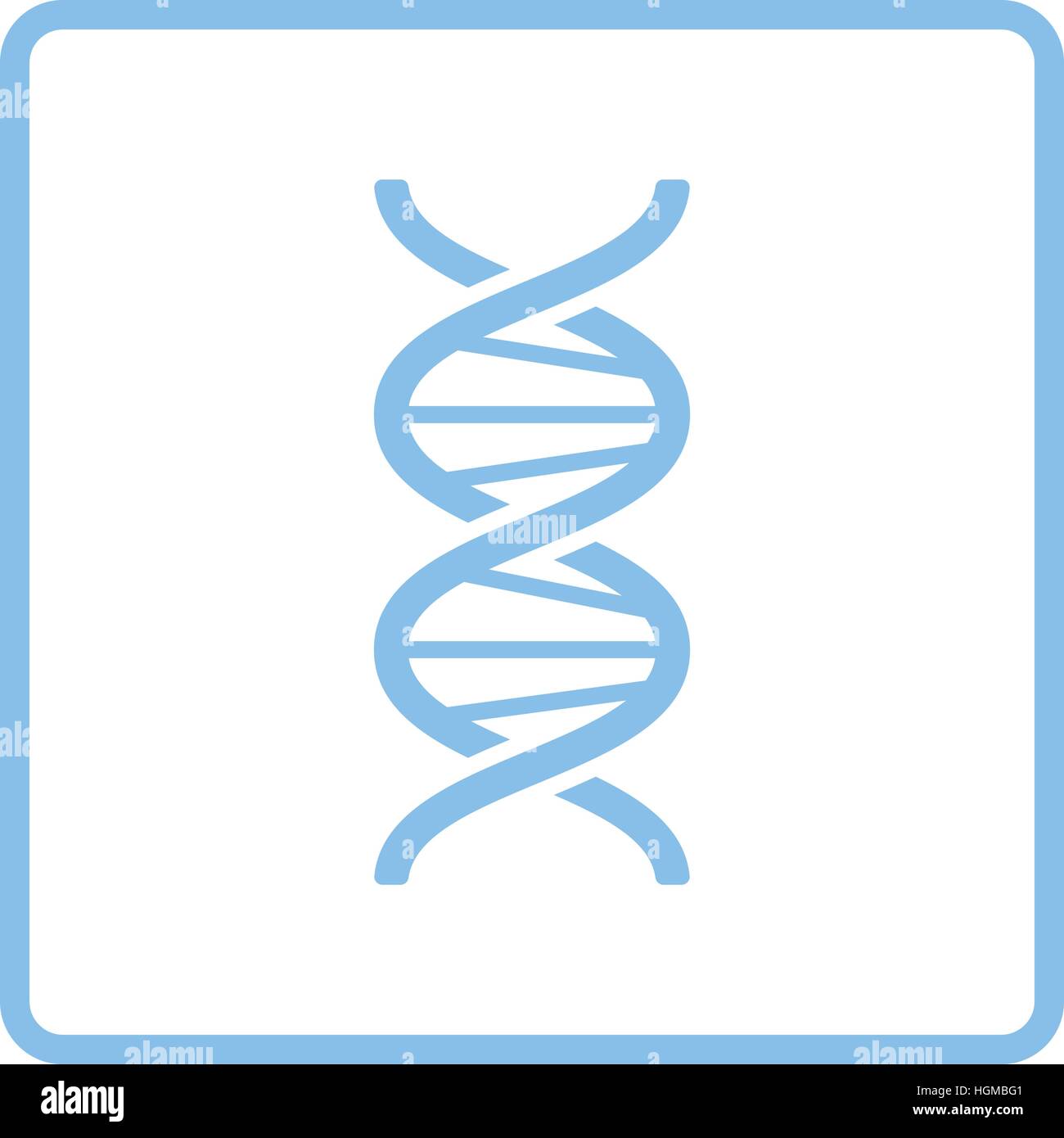 DNA icon. Blue frame design. Vector illustration Stock Vector Image ...