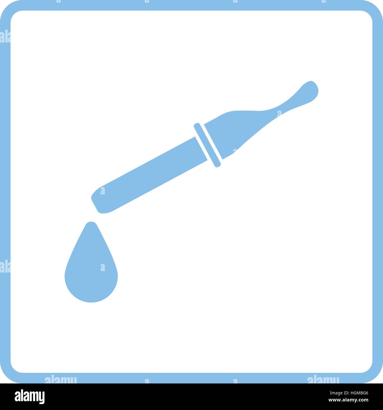 Dropper icon. Blue frame design. Vector illustration Stock Vector Image ...