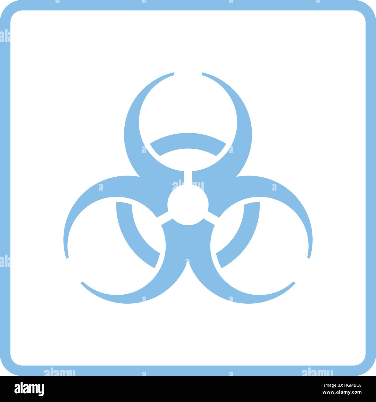 Biohazard icon. Blue frame design. Vector illustration Stock Vector ...