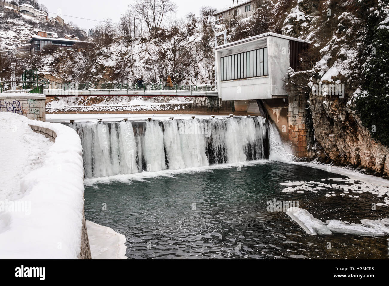 Sarajevo, Bosnia and Herzegovina. 10th January, 2017 Dam on Bentbasa in ...