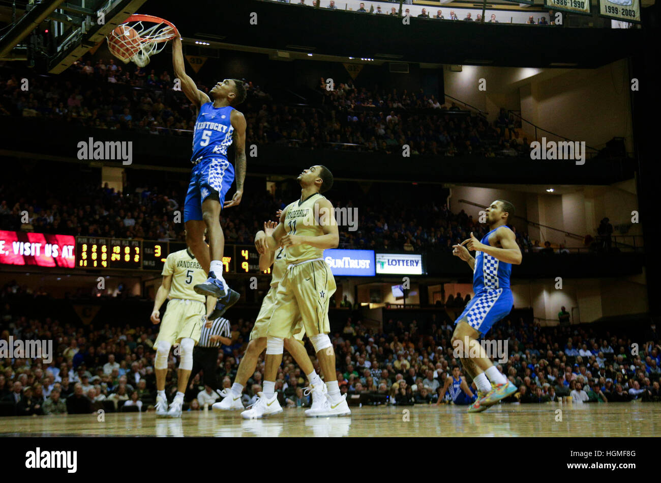 Nashville, TN, USA. 23rd Feb, 2016. Kentucky Wildcats guard Malik Monk ...