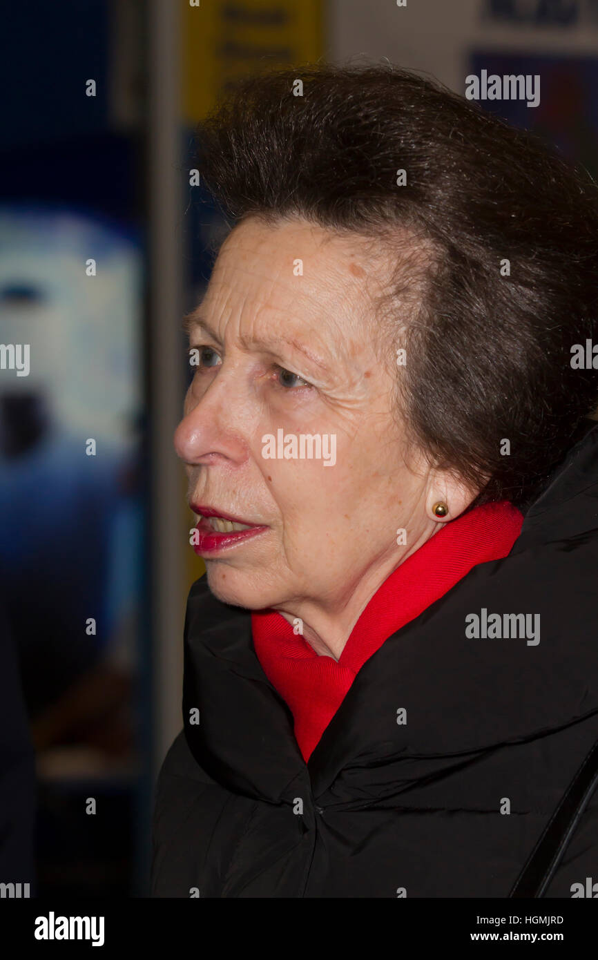 Excel London, UK. 11th Jan, 2017. Anne, The Princess Royal visits ...