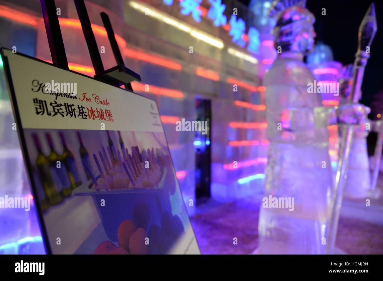 Harbin. 11th Jan, 2017. Photo taken on Jan. 11, 2017 shows the exterior ...