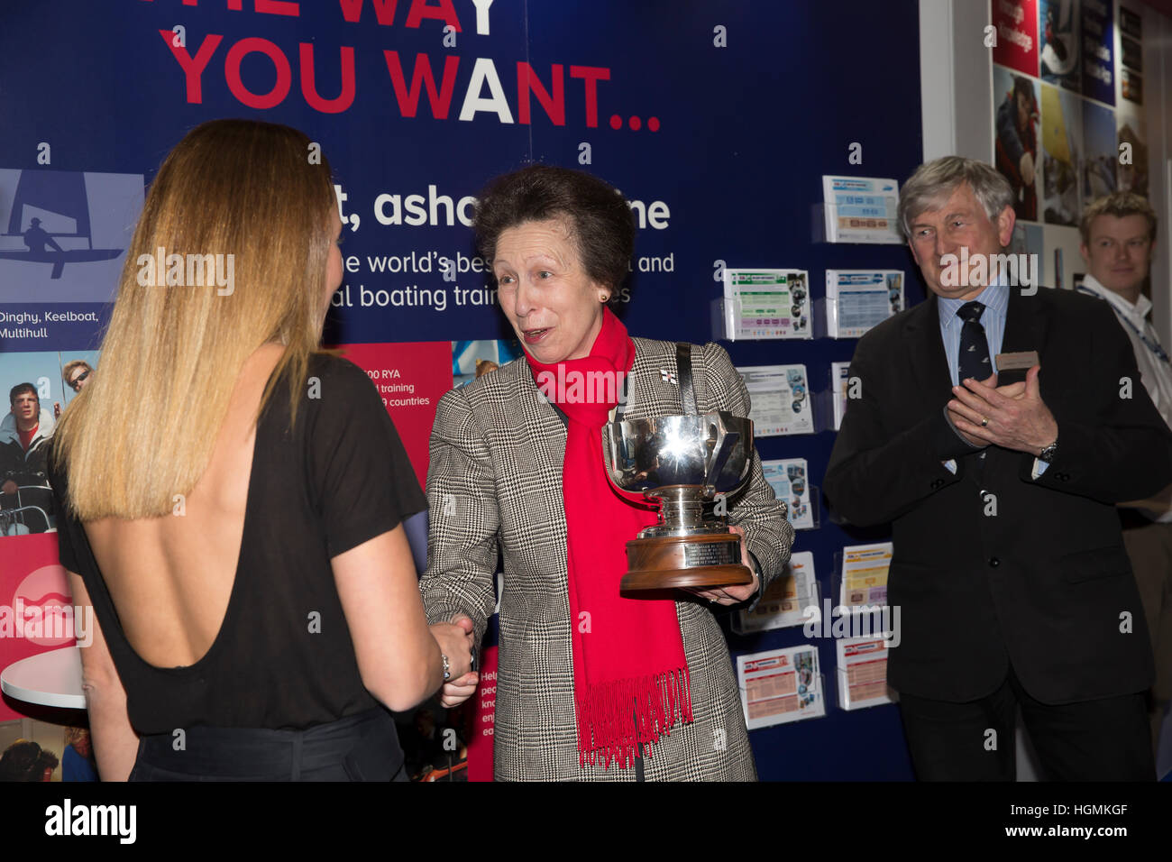 London,UK,11th January 2017,The Princess Royal presents Zara Roberts ...