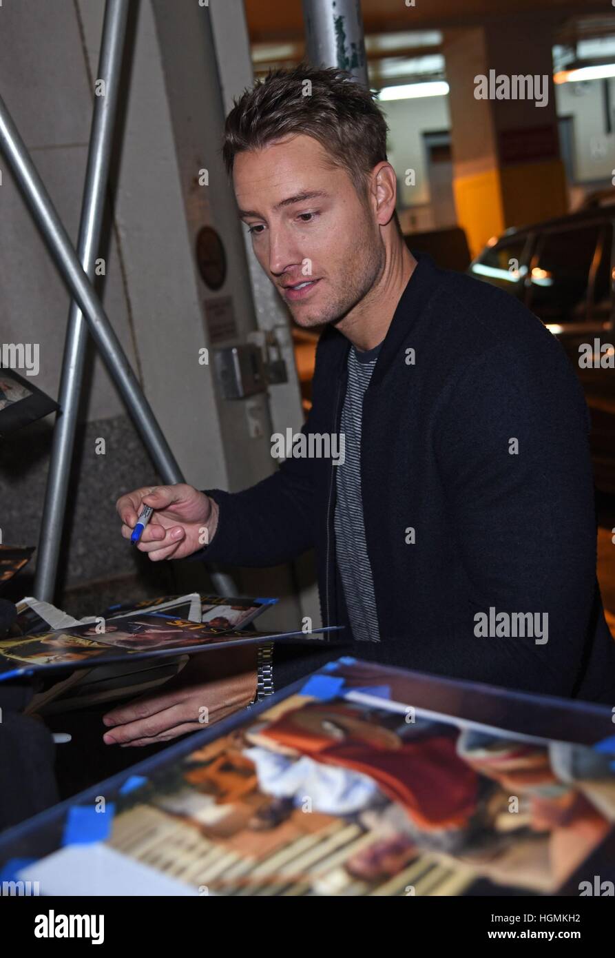 New York, NY, USA. 10th Jan, 2017. Justin Hartley out and about for ...