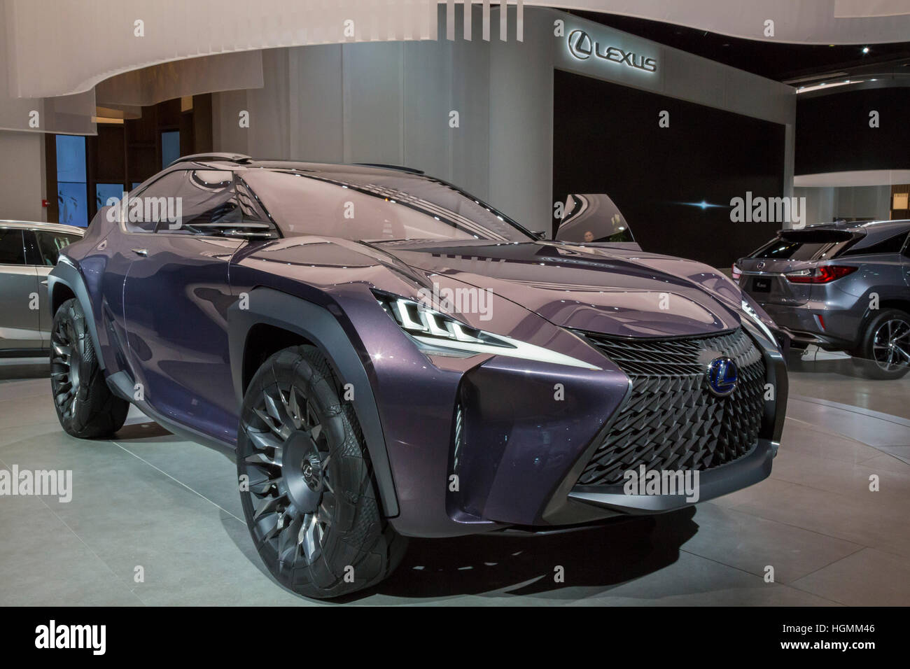 Detroit, Michigan USA - 10 January 2017 - The Lexus UX concept car on ...