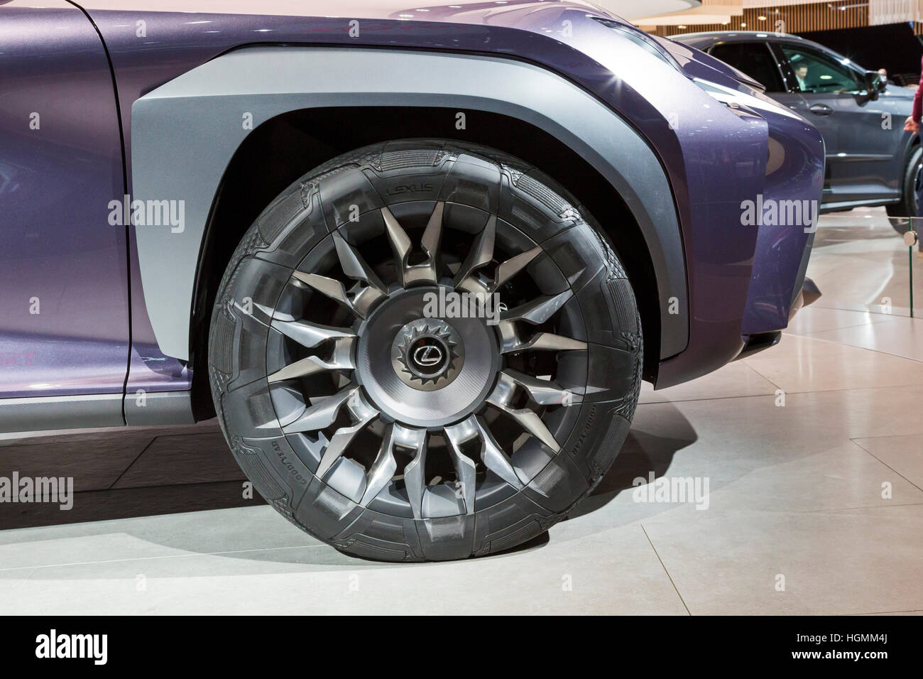 Detroit, Michigan USA - 10 January 2017 - The Lexus UX concept car on ...