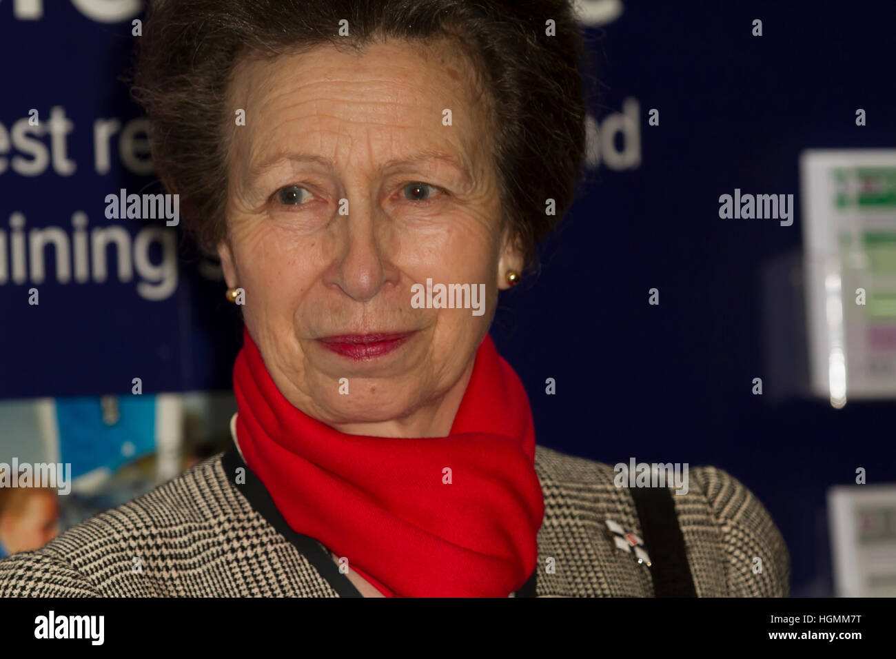 Excel London, UK. 11th Jan, 2017. Anne, The Princess Royal visits ...