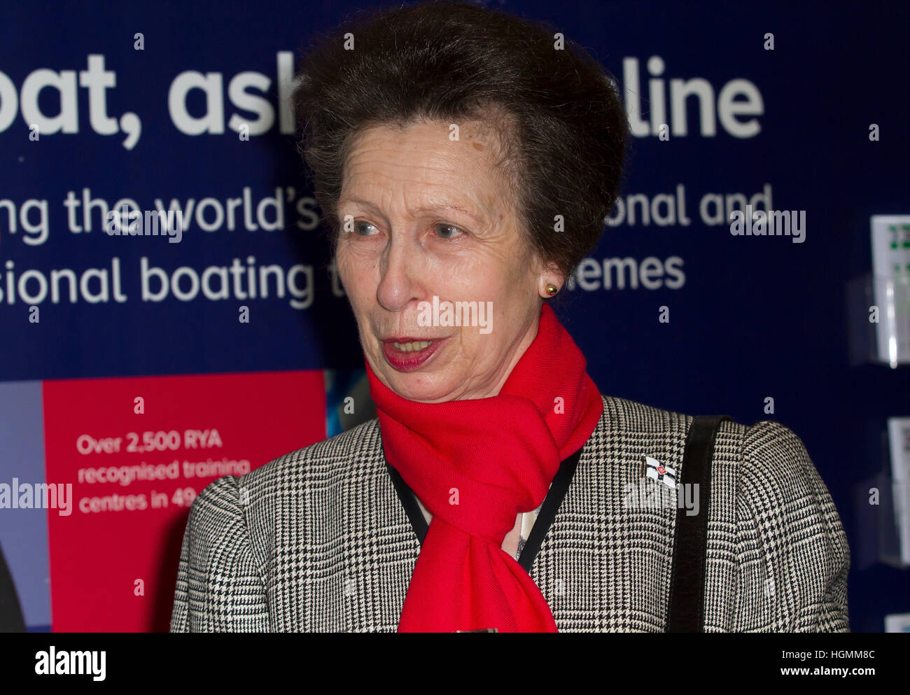 Excel London, UK. 11th Jan, 2017. Anne, The Princess Royal visits ...