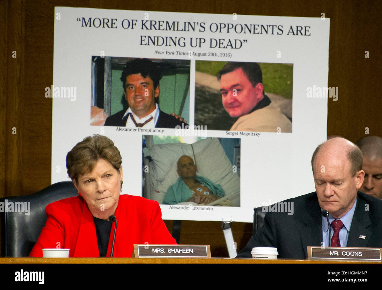 United States Senator Jeanne Shaheen (Democrat of New Hampshire), left ...