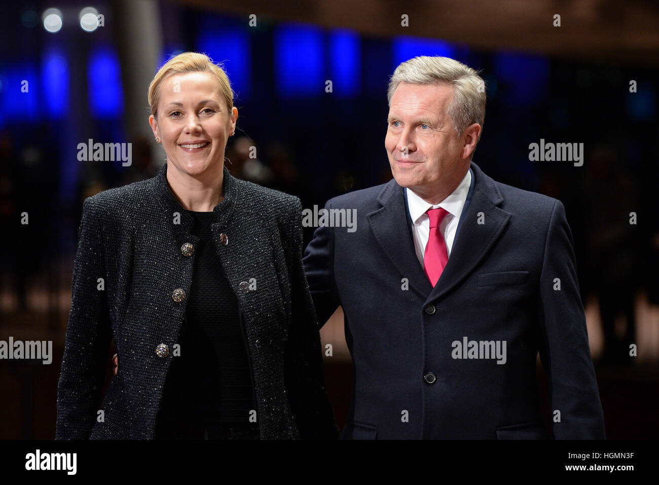 Hamburg, Germany. 11th Jan, 2017. The former German Federal President ...