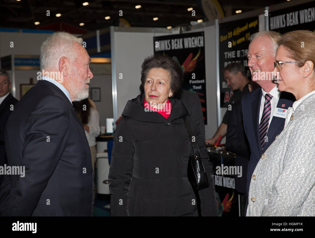 Excel London,UK,11th January 2017,Anne, The Princess Royal visits ...