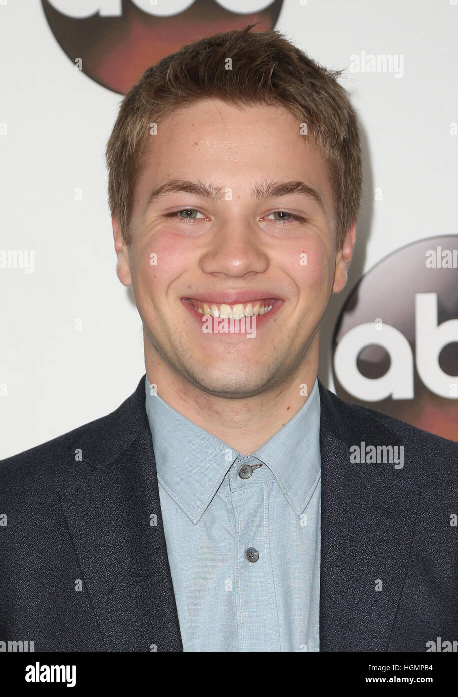 Pasadena, USA. 10th Jan, 2017. Connor Jessup at the Disney ABC ...