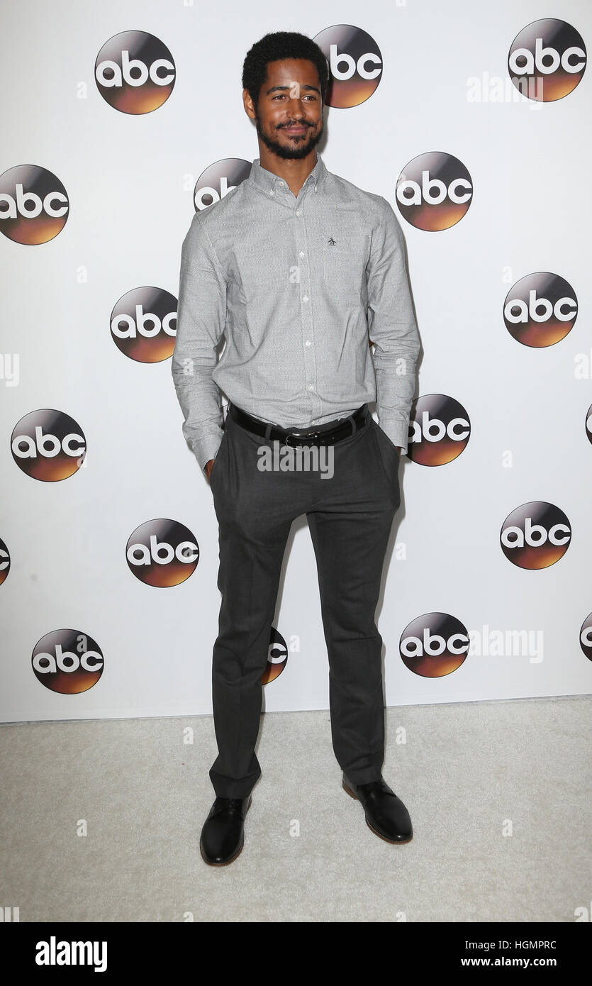 Pasadena, USA. 10th Jan, 2017. Alfred Enoch at the Disney ABC ...