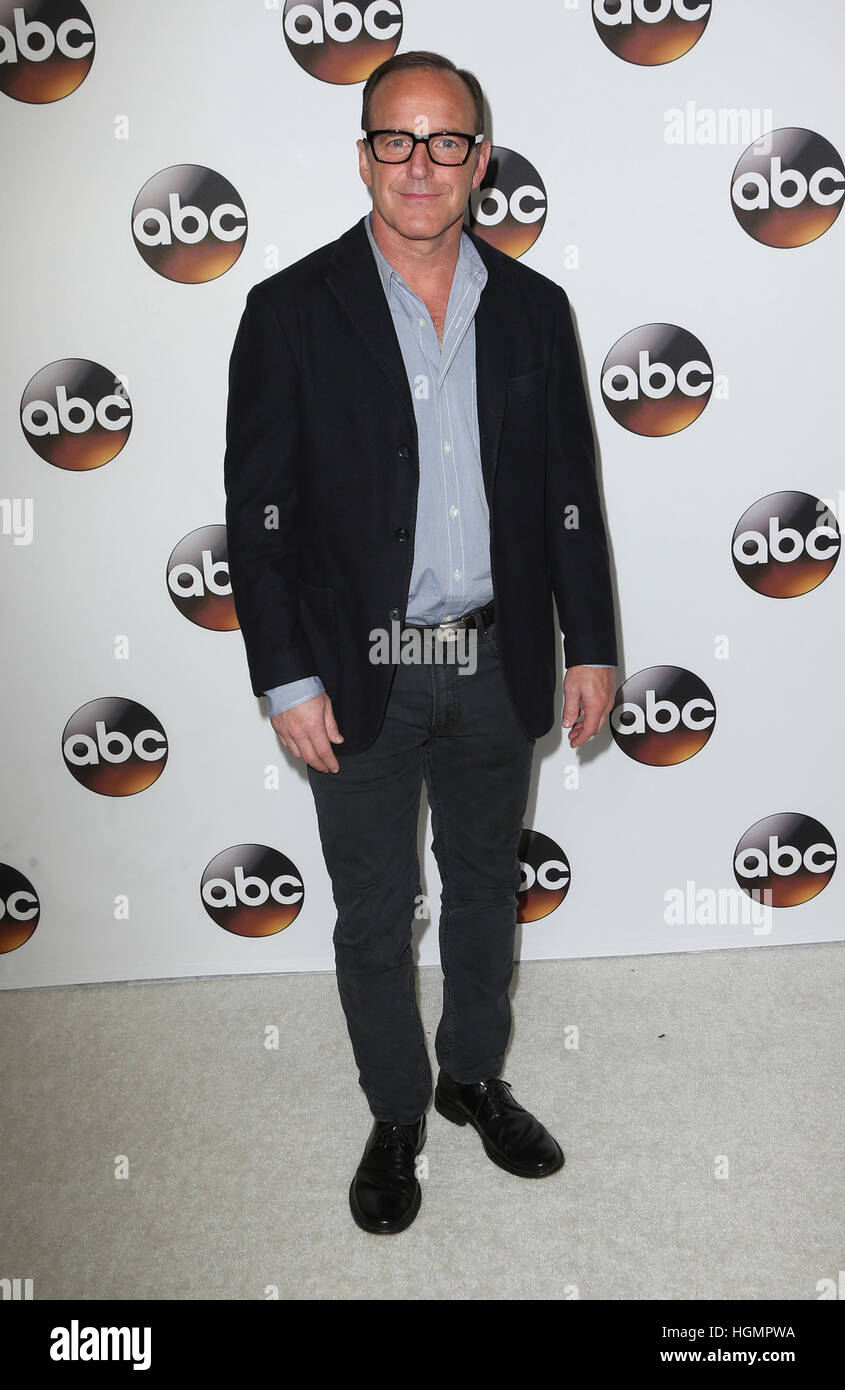 Pasadena, USA. 10th Jan, 2017. Clark Gregg at the Disney ABC Television ...
