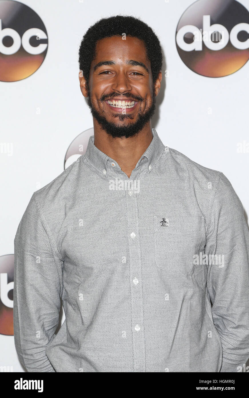 Pasadena, USA. 10th Jan, 2017. Alfred Enoch at the Disney ABC ...