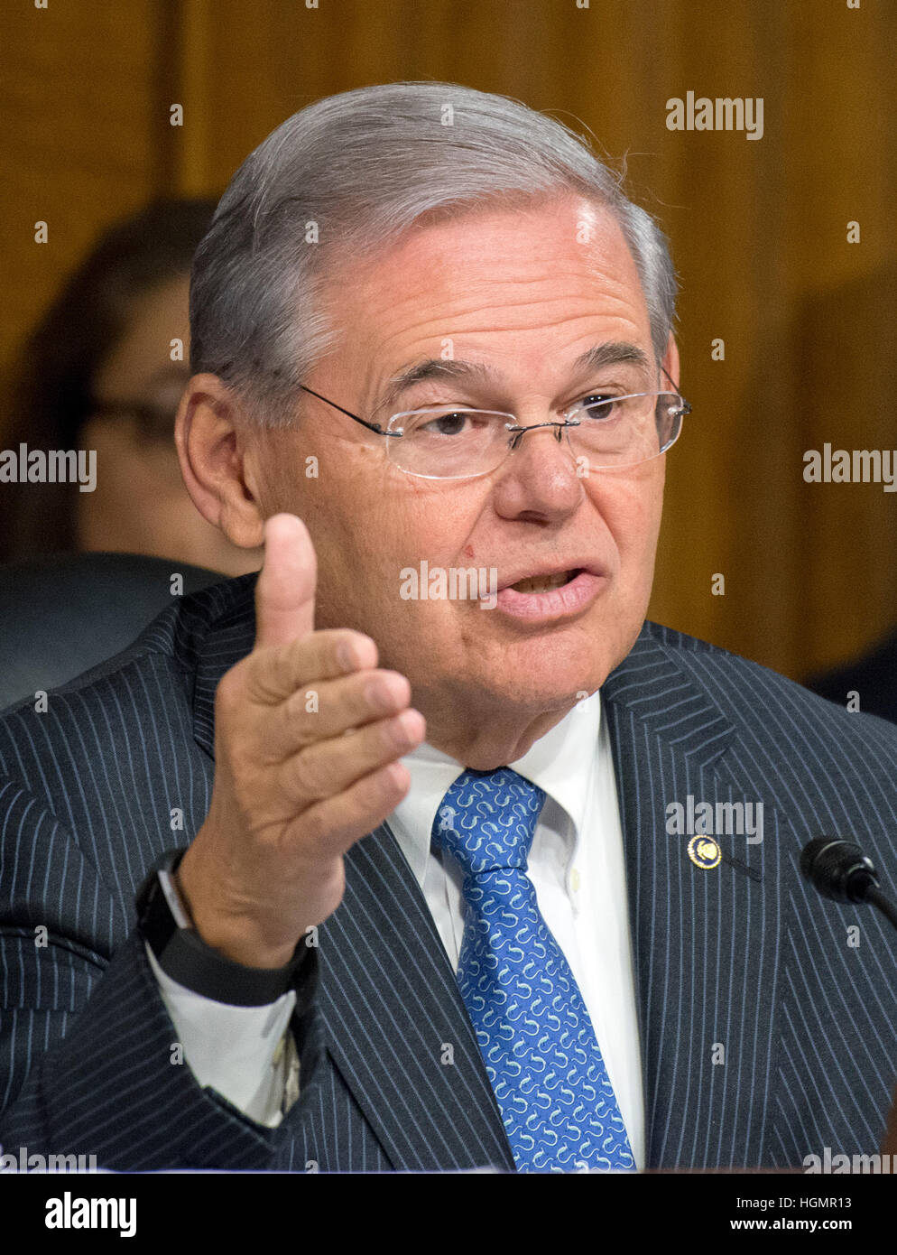 United States Senator Robert Menendez (Democrat of New Jersey), a ...