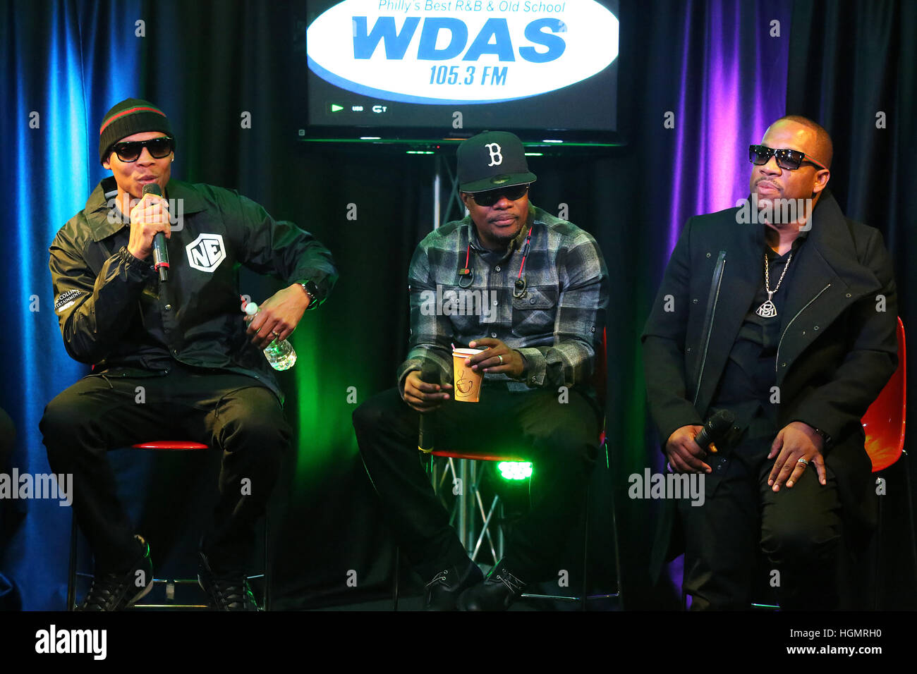 Bala Cynwyd, PA, USA. 11th Jan, 2017. Bell Biv Devoe visit WDAS FM ...