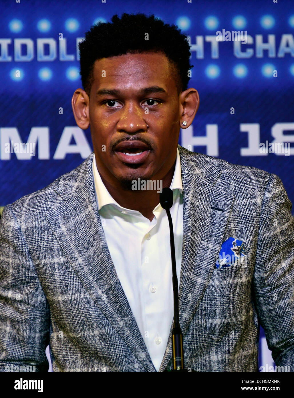 Los Angeles CA. 11th Jan, 2017. WBA Middleweight Champion and Mandatory ...