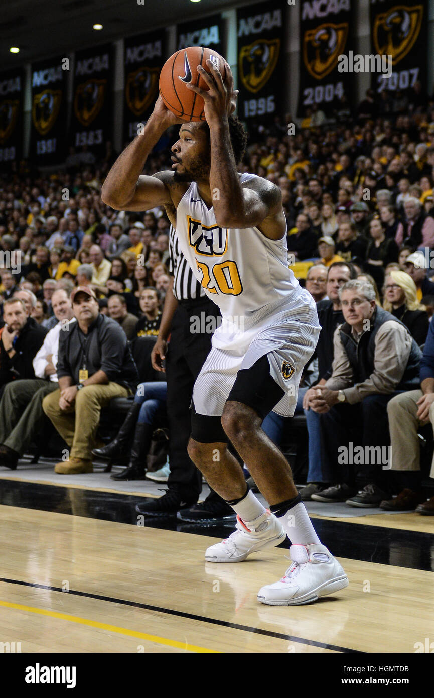 Virginia, USA. 11th Jan, 2017. JORDAN BURESS (20) looks to pass to a ...