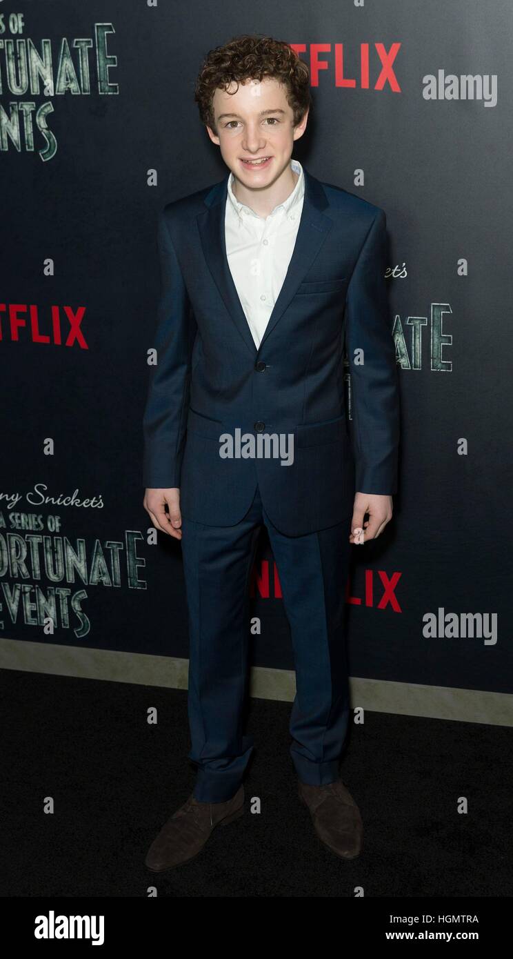 New York, USA. 11th Jan, 2017. Louis Hynes at arrivals for "Lemony ...