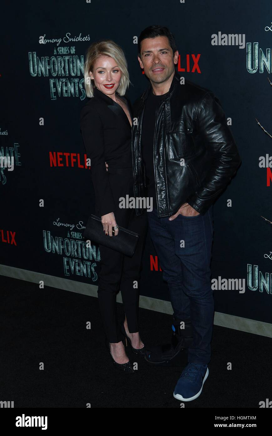New York, USA. 11th Jan, 2017. Kelly Ripa and Mark Consuelos at The ...
